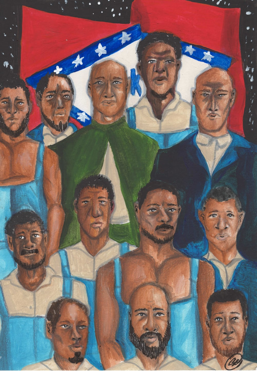 Book Illustration for "Scipio Africanus Jones": Prisoners Arkansas Flag ...